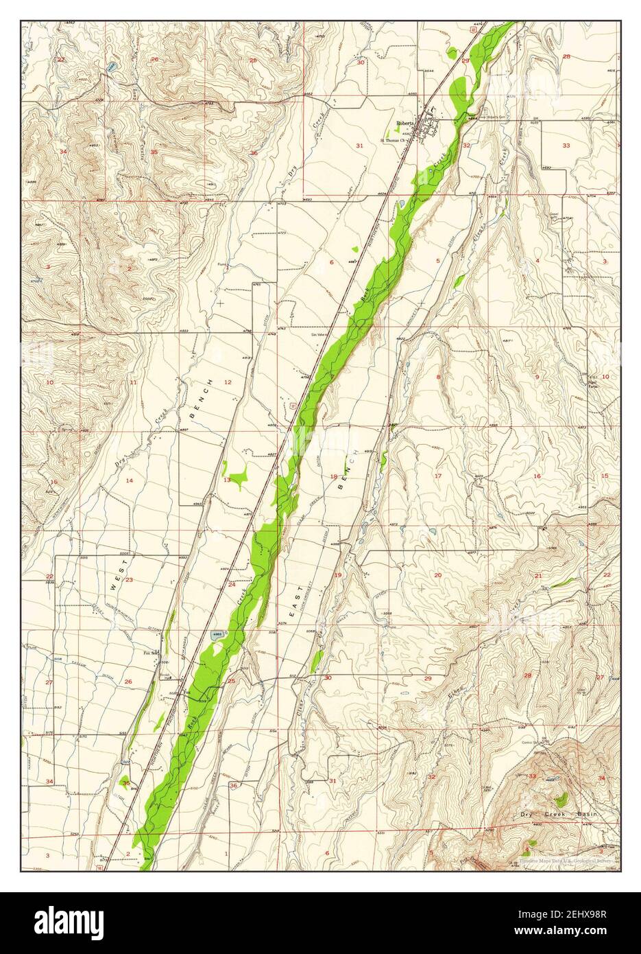 Roberts, Montana, map 1956, 1:24000, United States of America by ...