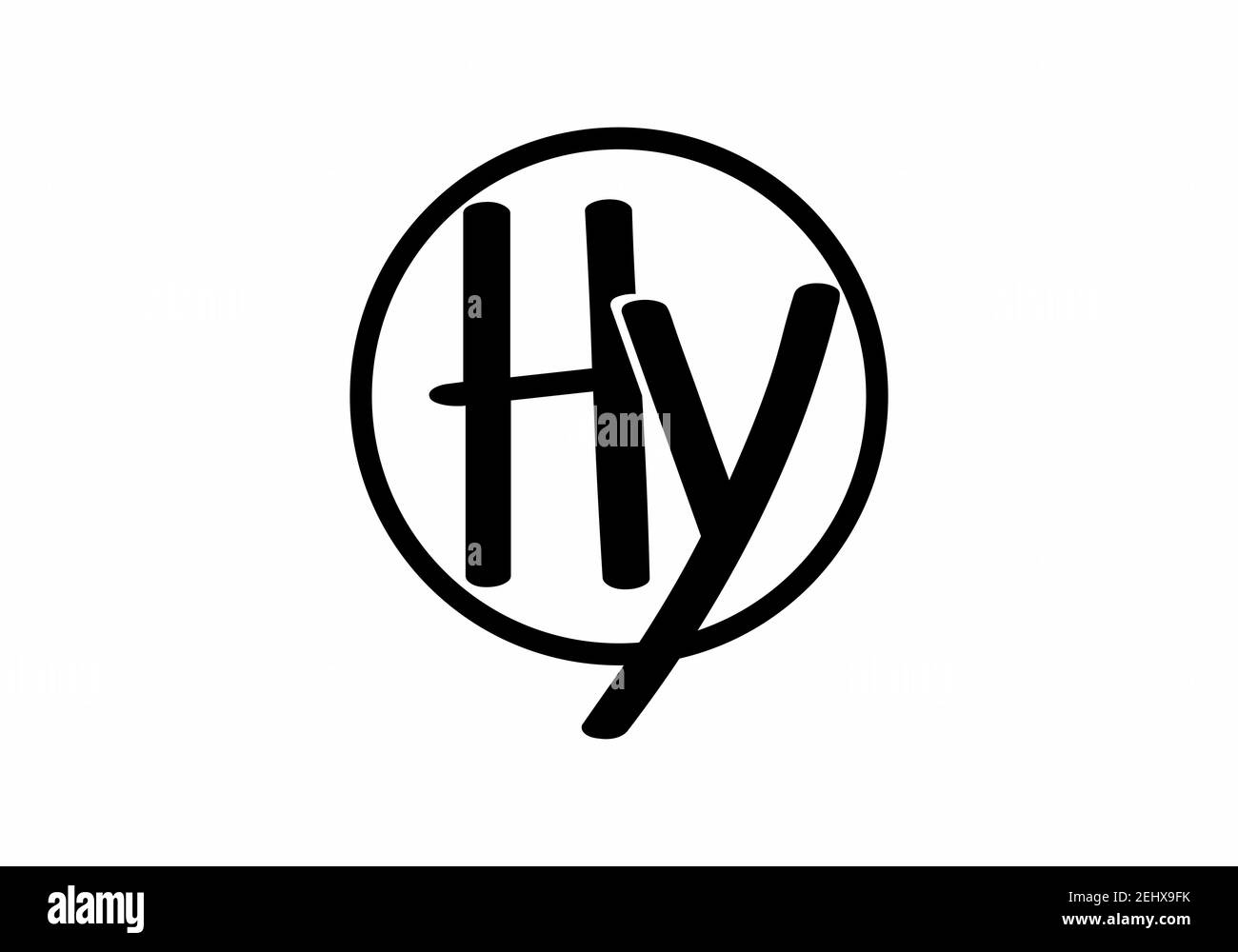 Black HY initial letter in circle design Stock Vector Image & Art - Alamy