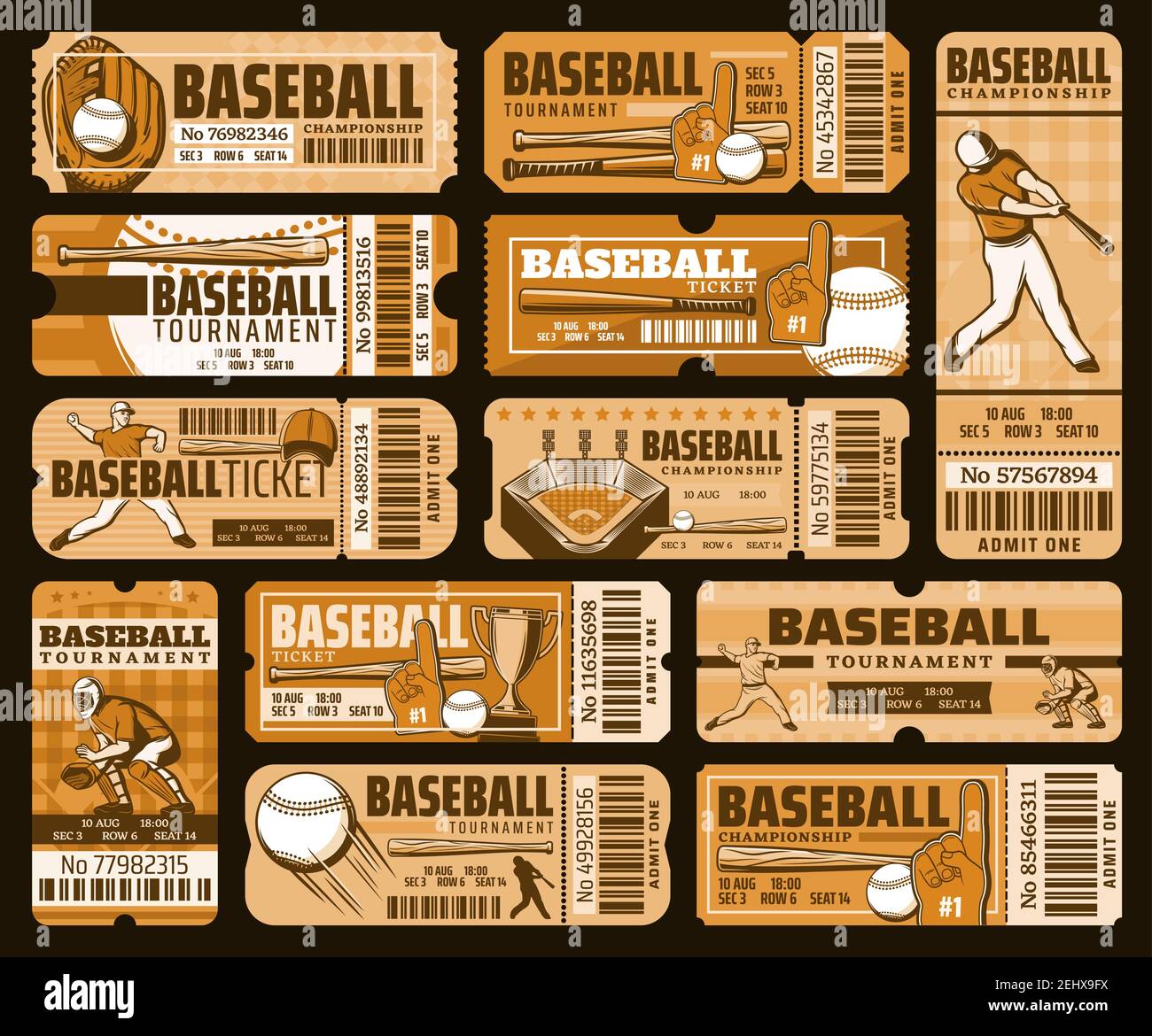 Baseball match tickets, championship and tournament, stadium admission ...