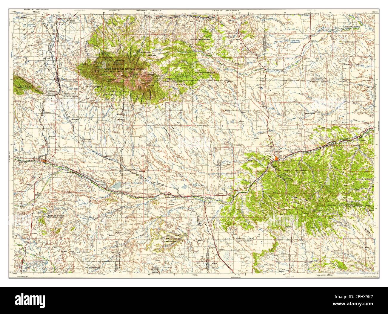 Roundup, Montana, map 1958, 1:250000, United States of America by ...