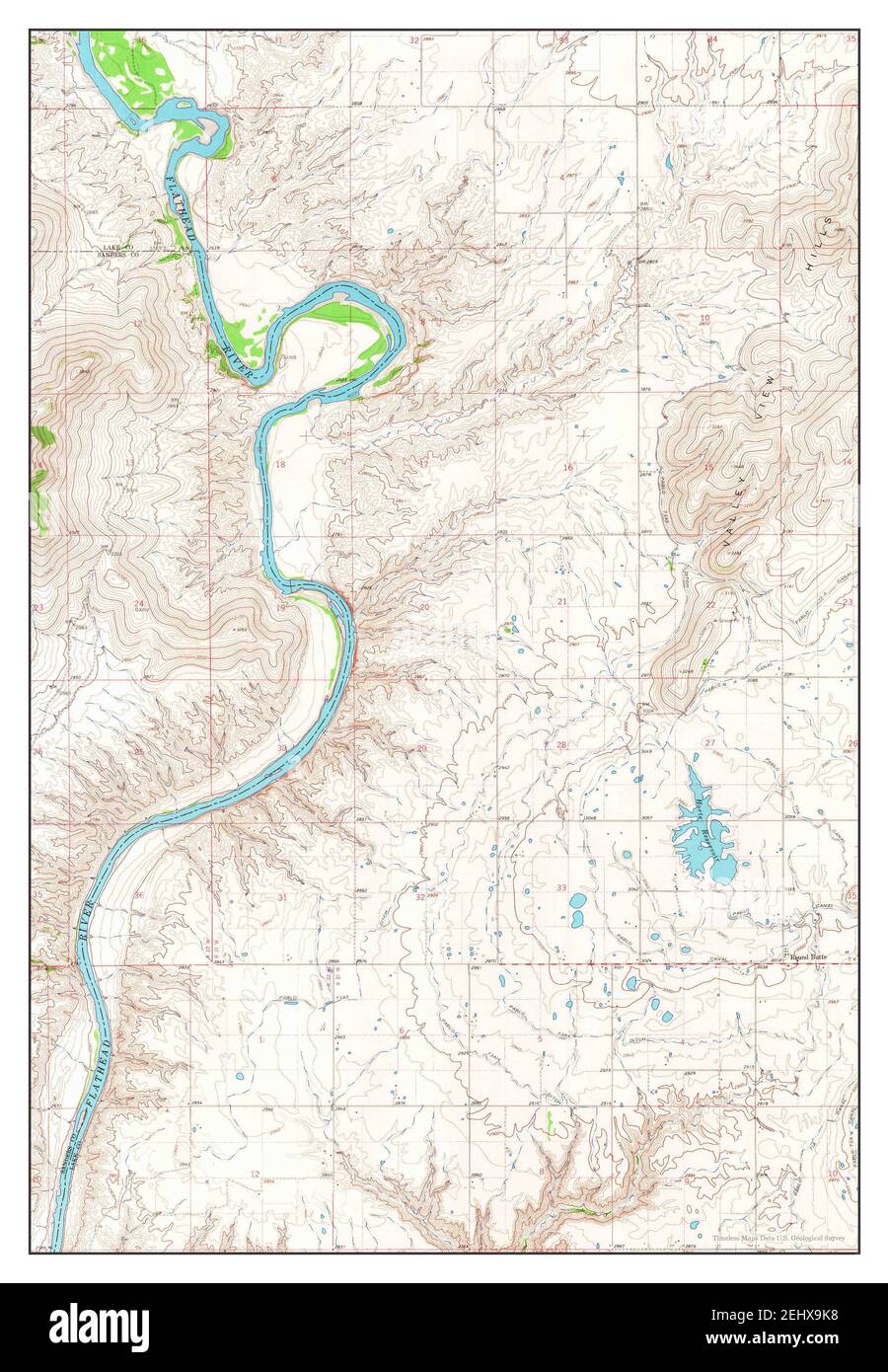 Round Butte, Montana, map 1965, 1:24000, United States of America by ...