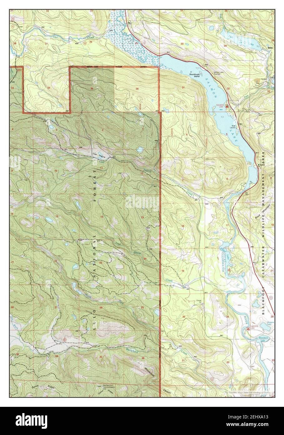 Salmon Lake, Montana, map 1999, 1:24000, United States of America by ...