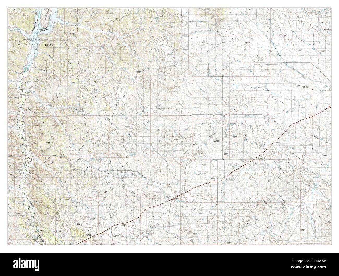 Sand Springs, Montana, map 1993, 1:100000, United States of America by ...
