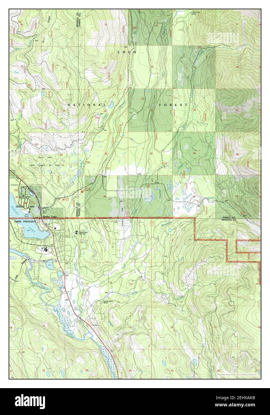 Seeley lake montana map hi-res stock photography and images - Alamy
