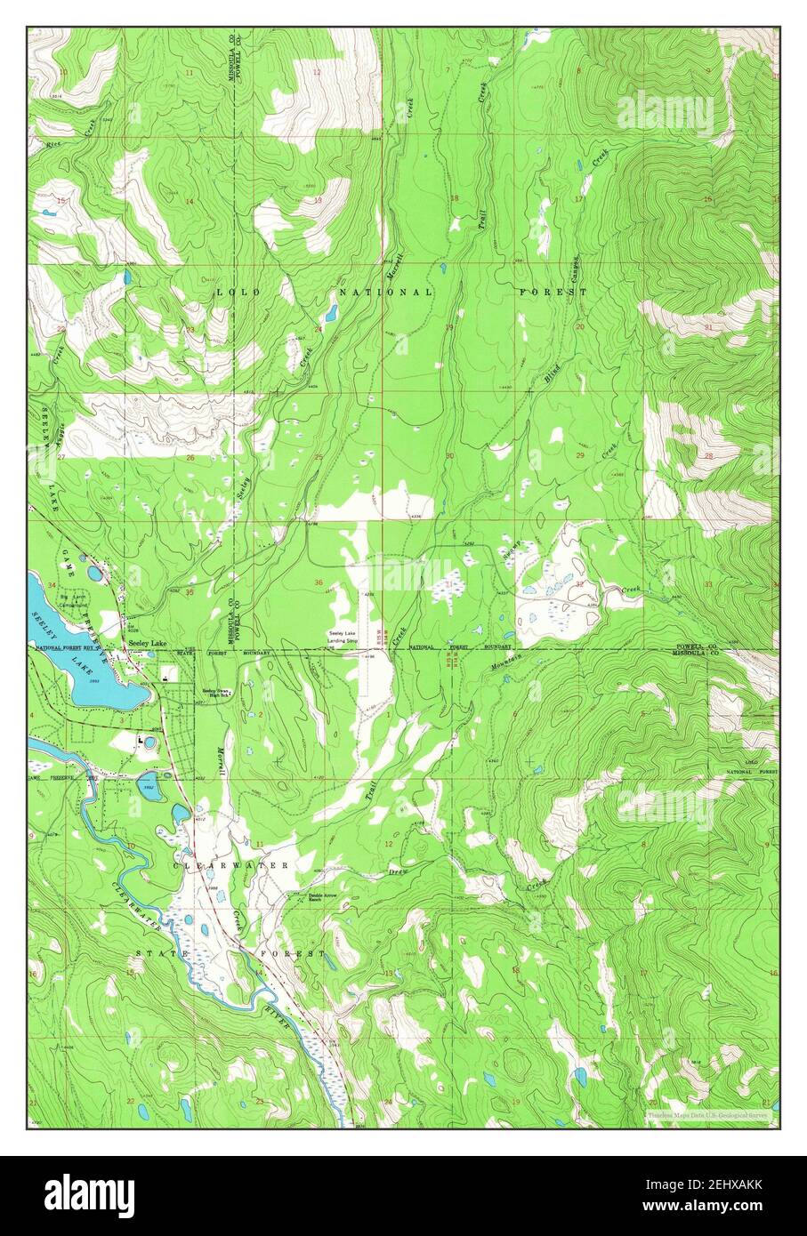 Seeley lake montana map hi-res stock photography and images - Alamy