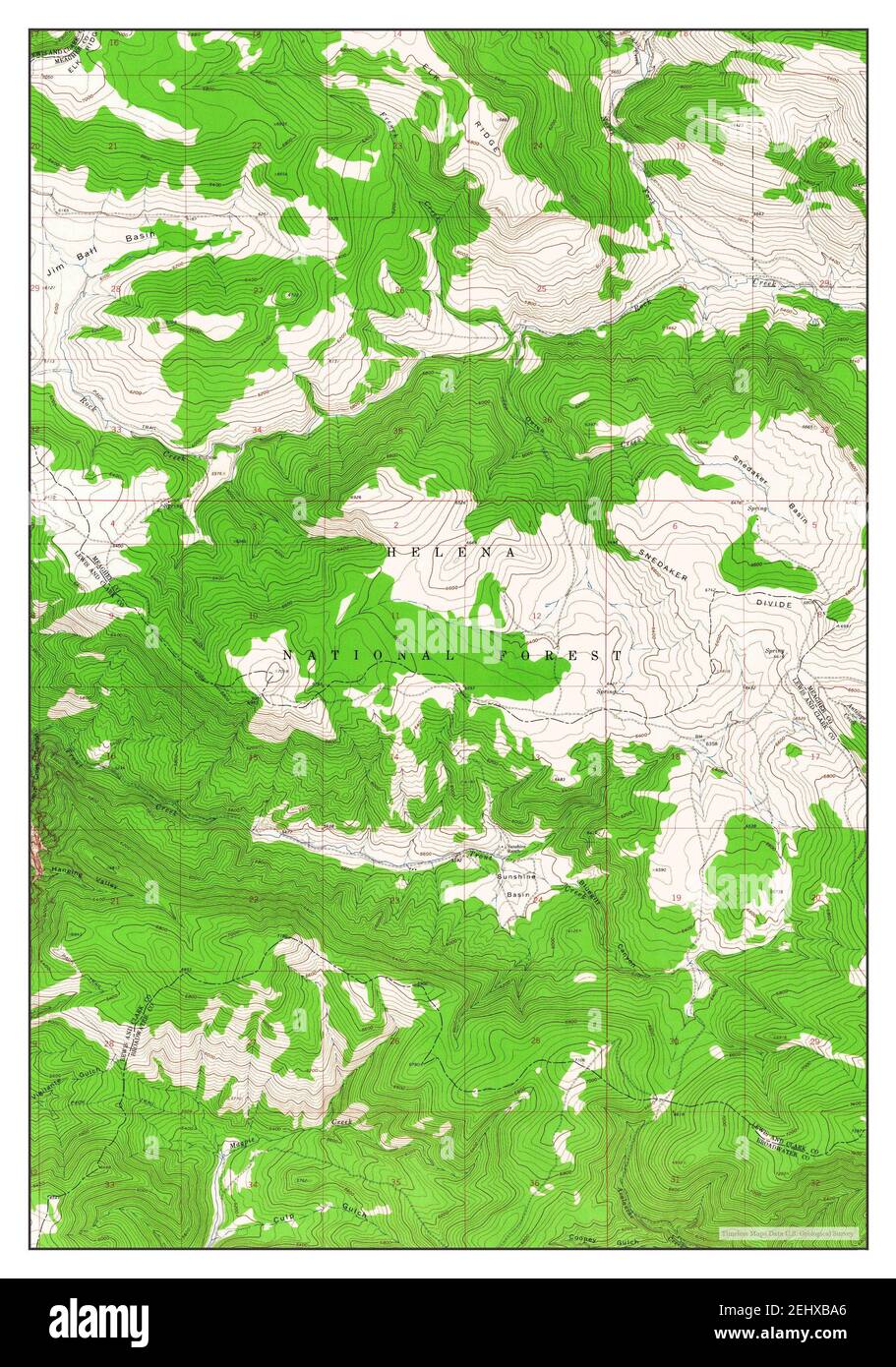 Snedaker Basin, Montana, map 1962, 1:24000, United States of America by ...