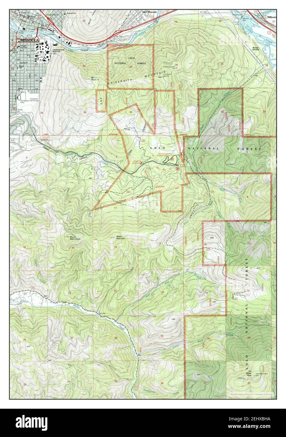 Map Of Missoula High Resolution Stock Photography and Images - Alamy