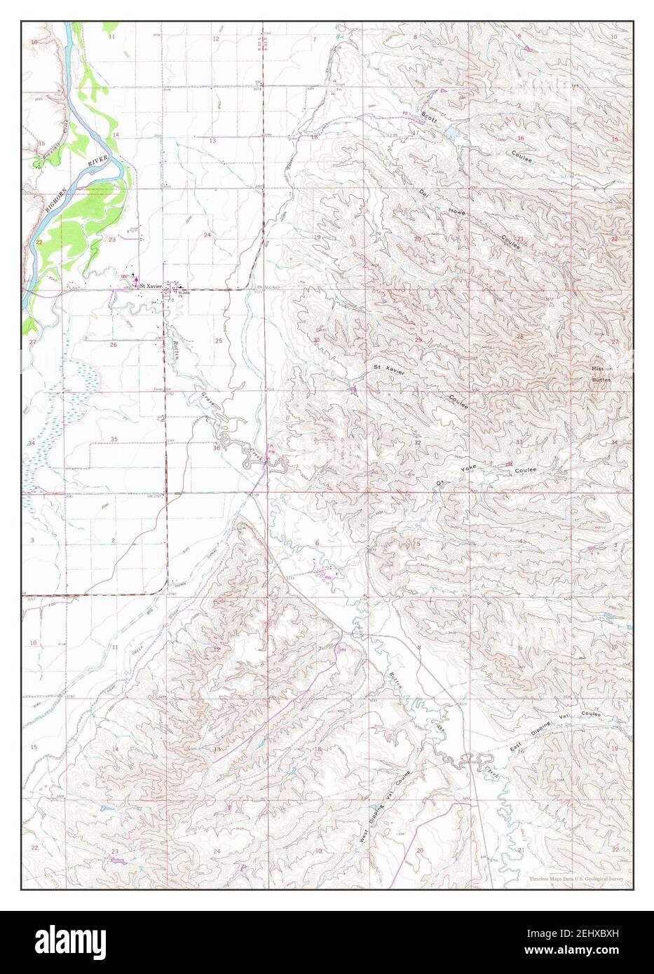 St Xavier, Montana, map 1960, 1:24000, United States of America by ...