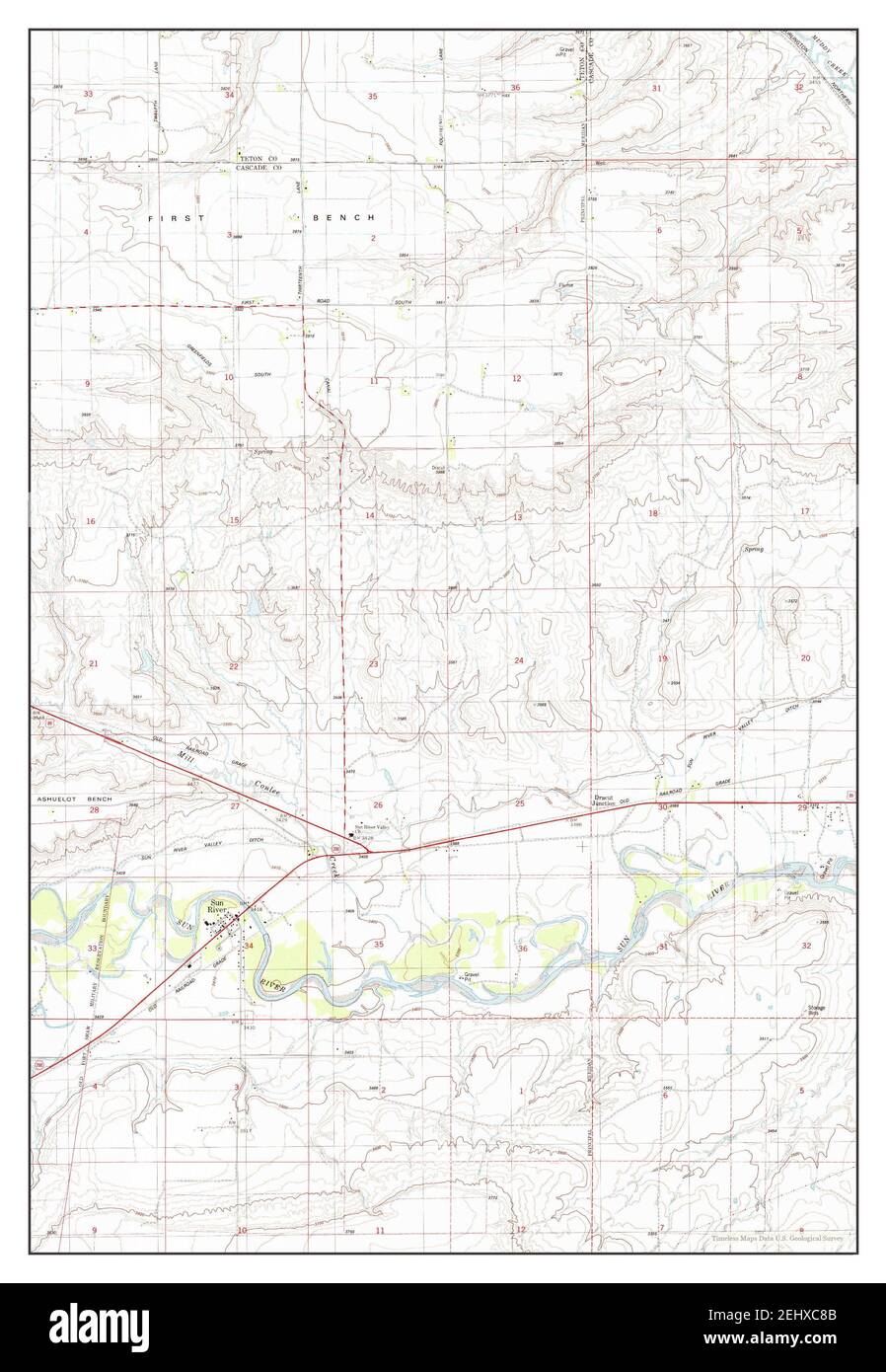 Sun River, Montana, map 1983, 1:24000, United States of America by ...