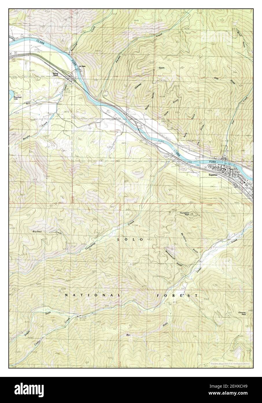 Superior, Montana, map 1985, 1:24000, United States of America by ...