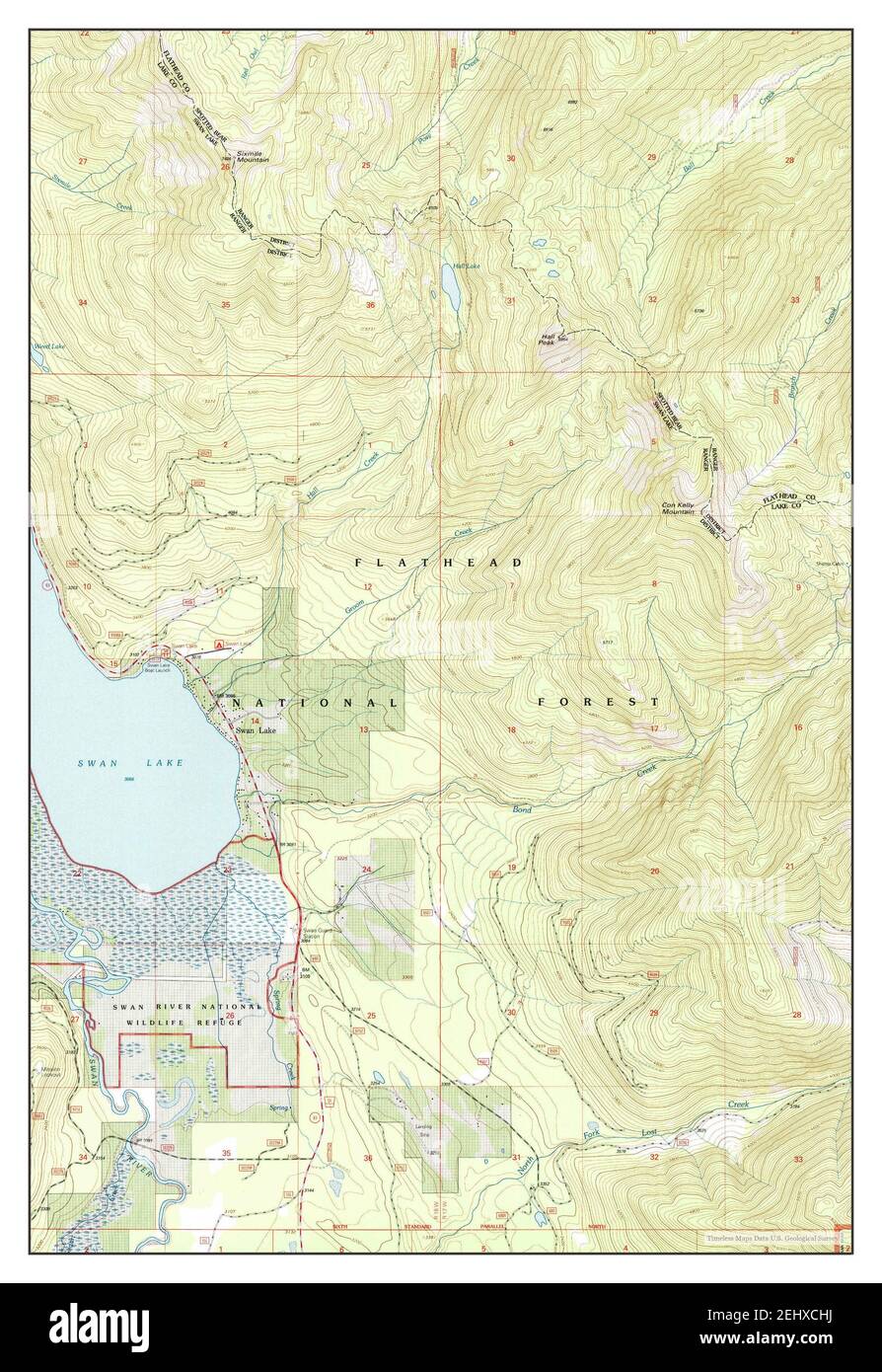 Swan lake, Montana, map 1994, 1:24000, United States of America by ...