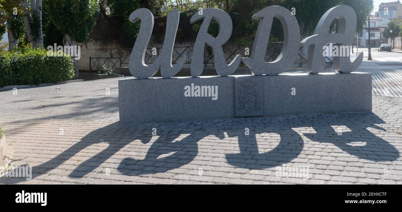 sculpture of the town of urda, toledo, spain Stock Photo - Alamy