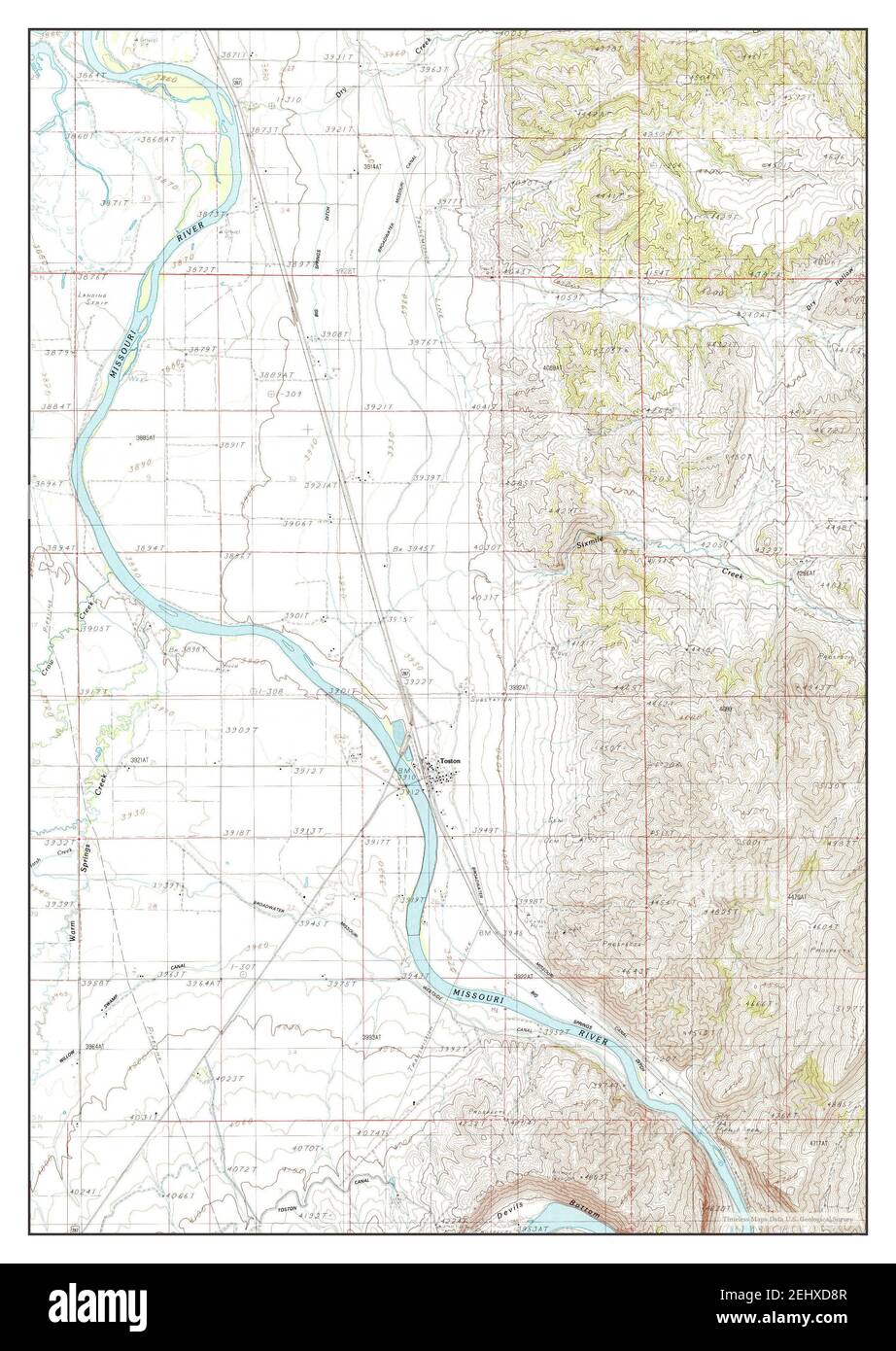Map of toston hi-res stock photography and images - Alamy
