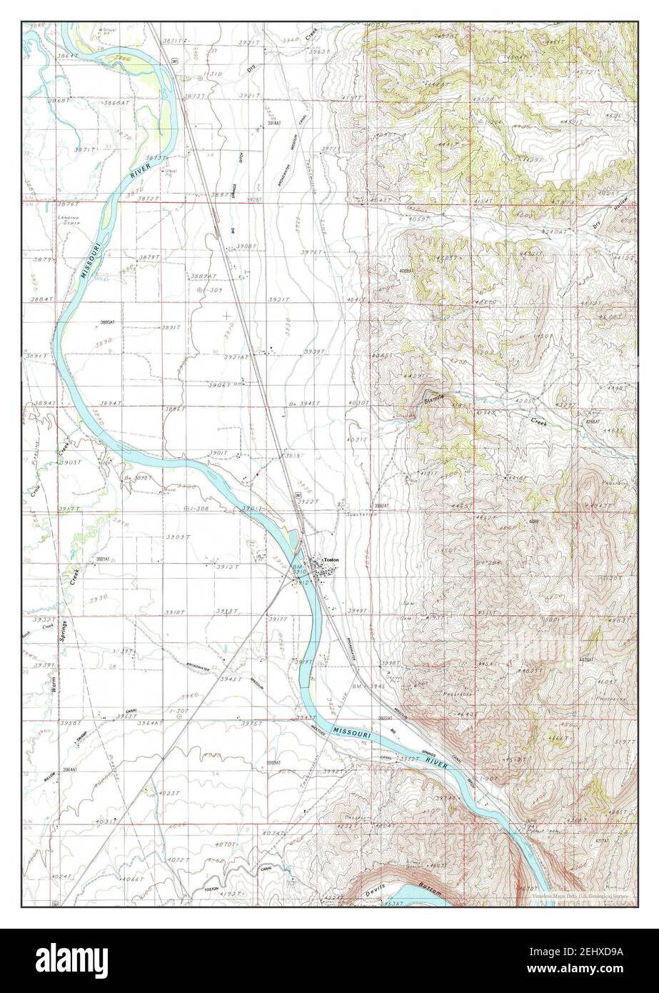 Map of toston hi-res stock photography and images - Alamy