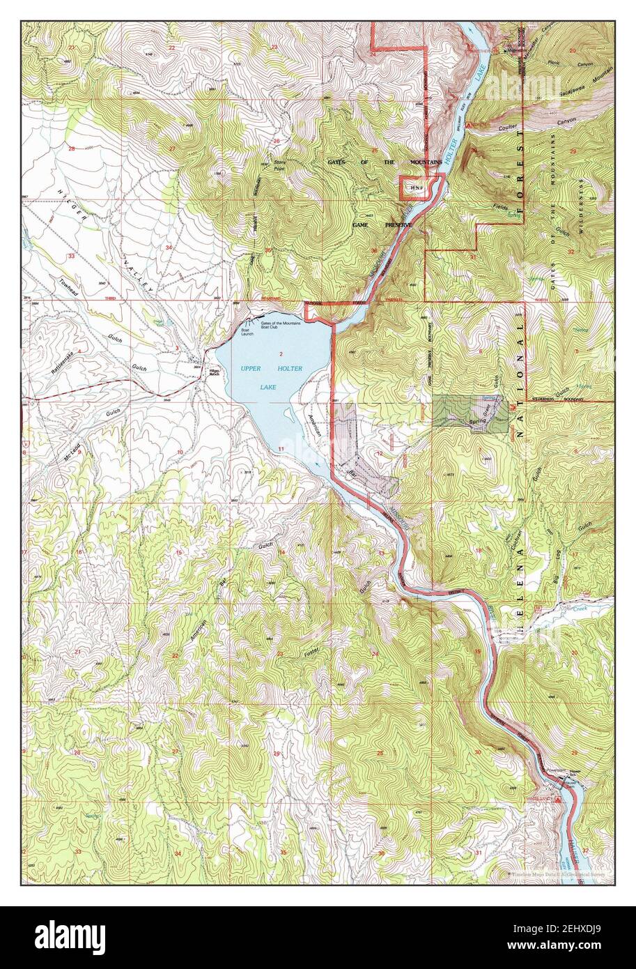 Upper Holter Lake, Montana, map 2001, 1:24000, United States of America ...
