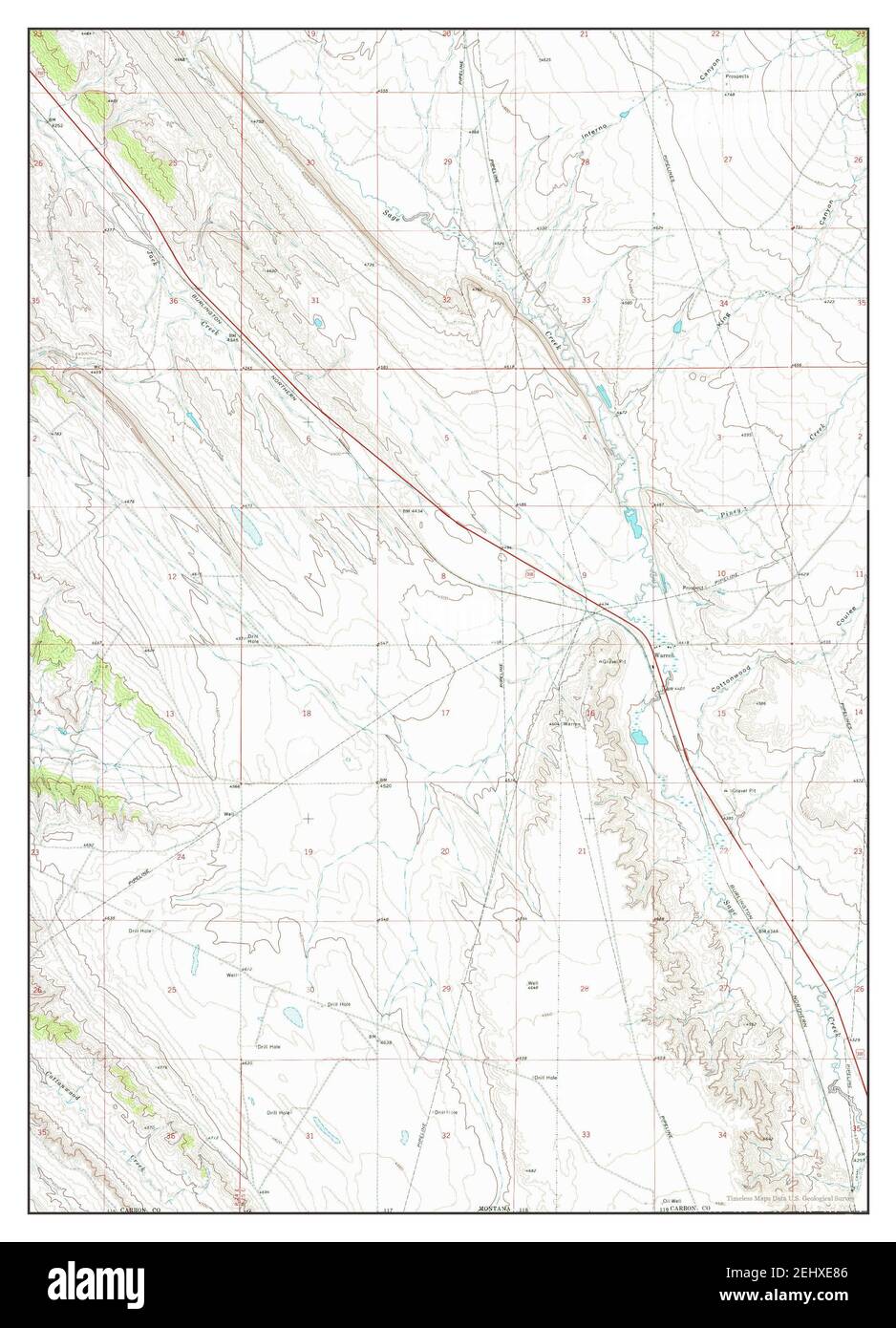 Warren, Montana, map 1969, 1:24000, United States of America by ...