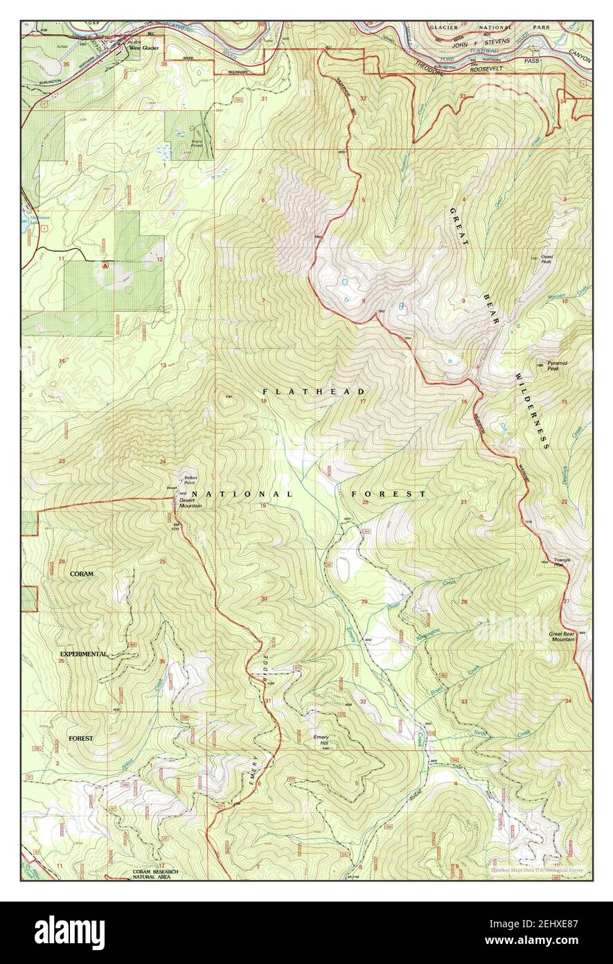 Glacier county map hi-res stock photography and images - Alamy