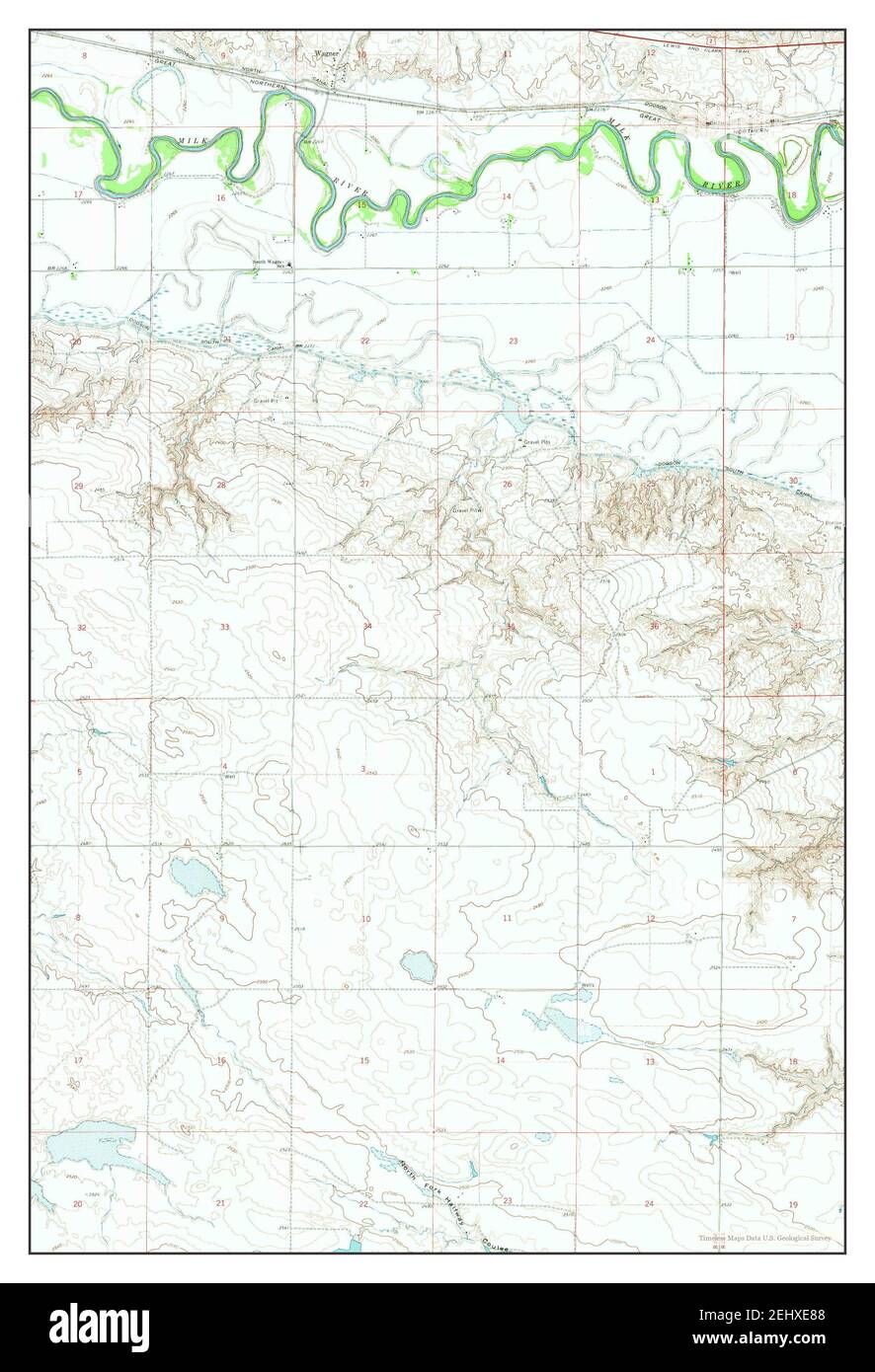 Wagner, Montana, map 1965, 1:24000, United States of America by ...