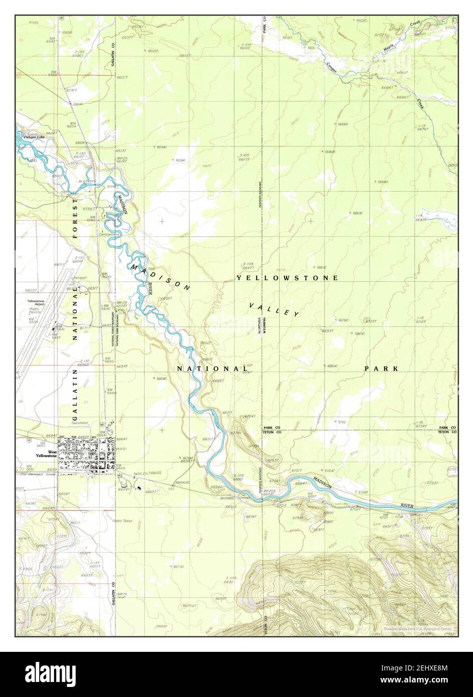 West Yellowstone, Montana, map 1986, 1:24000, United States of America ...