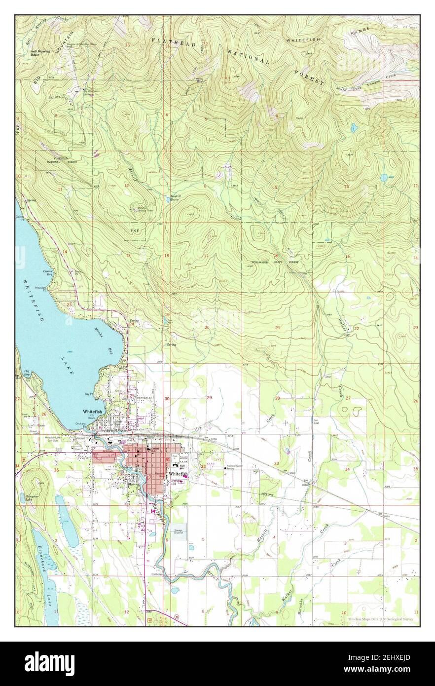 Whitefish, Montana, map 1991, 1:24000, United States of America by ...