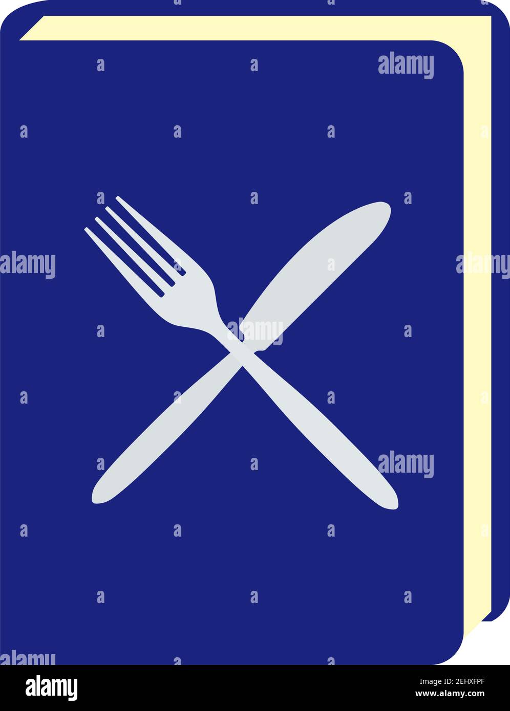 Menu Book Icon. Flat Color Design. Vector Illustration Stock Vector ...