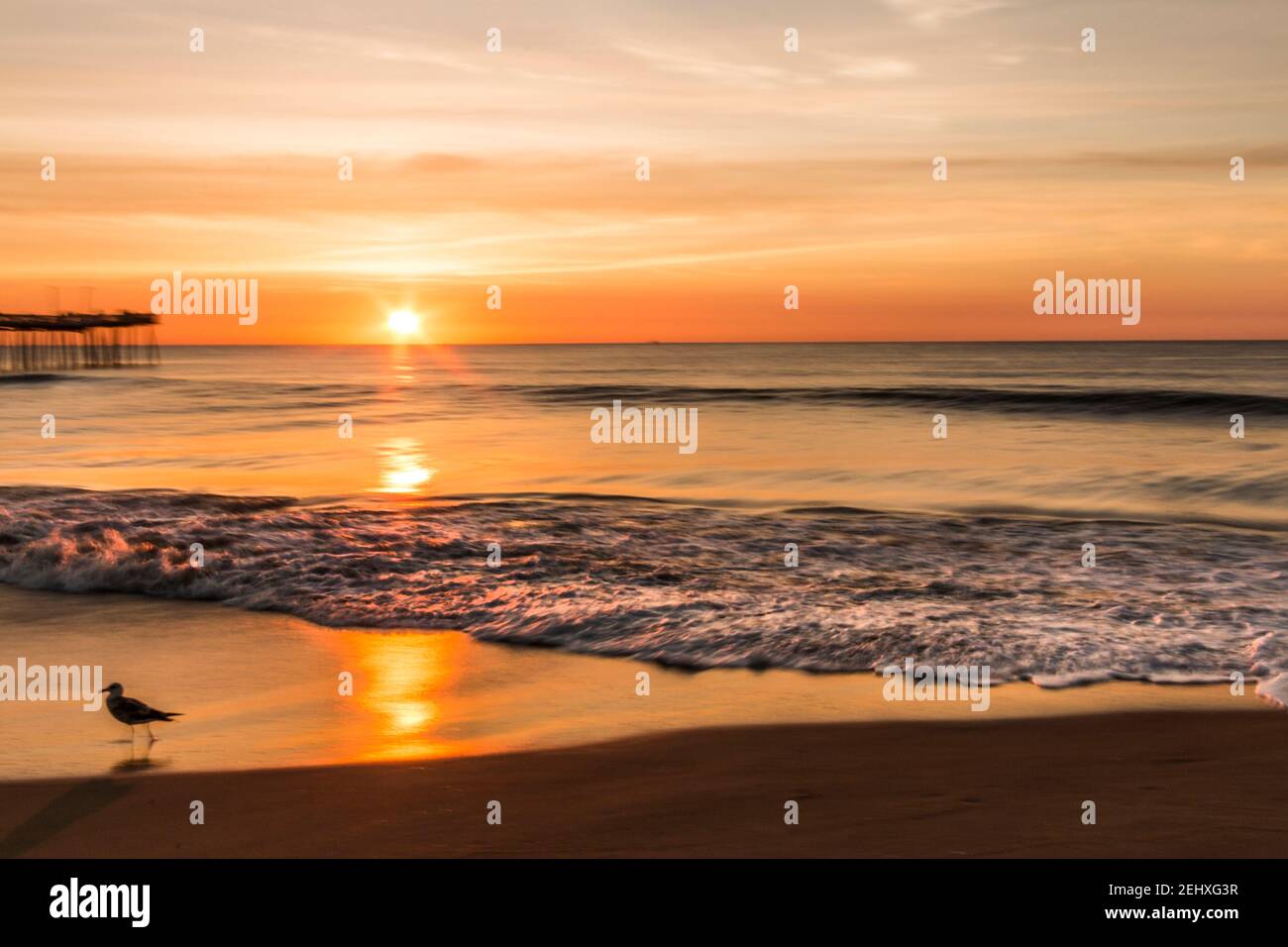 dramatic seascape image of Virginia Beach in summer Stock Photo - Alamy