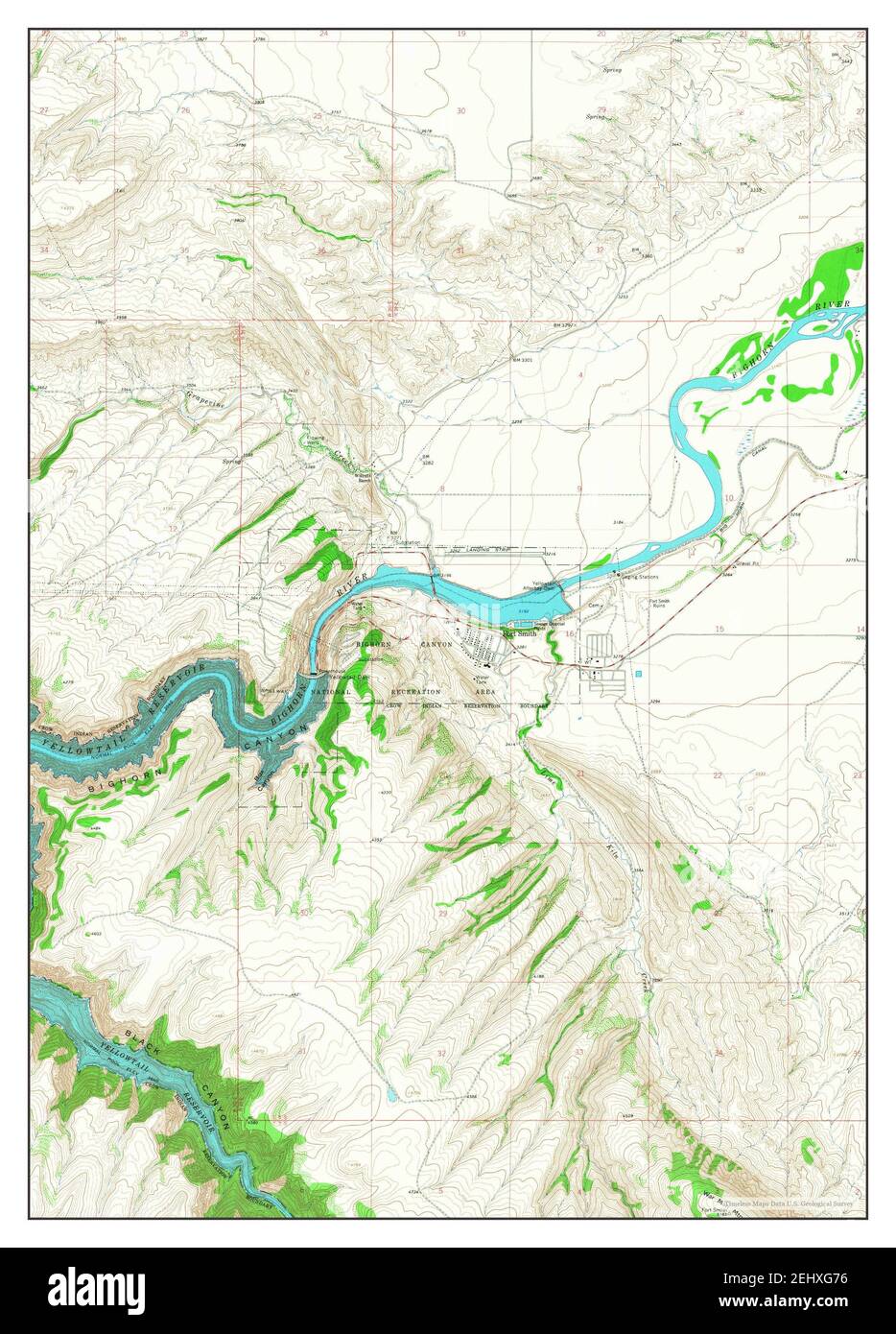 Yellowtail Dam, Montana, map 1964, 1:24000, United States of America by ...