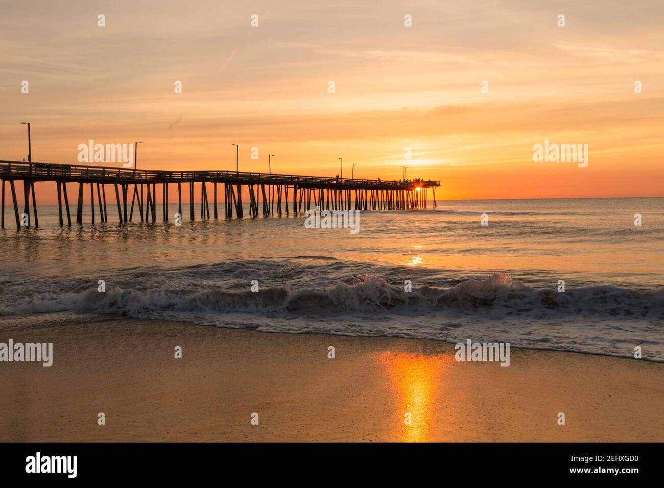 dramatic seascape image of Virginia Beach in summer Stock Photo - Alamy