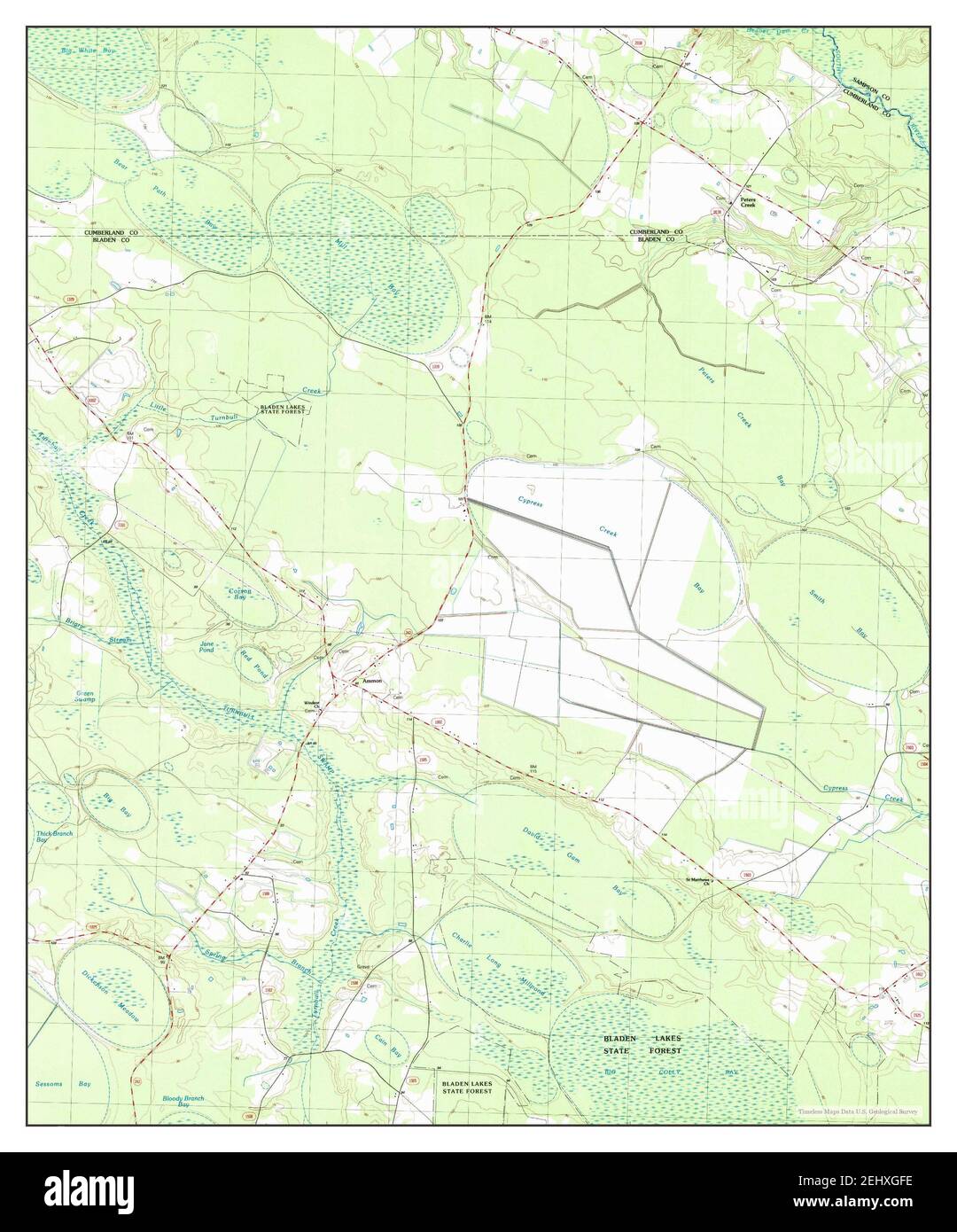 Ammon, North Carolina, map 1987, 1:24000, United States of America by ...