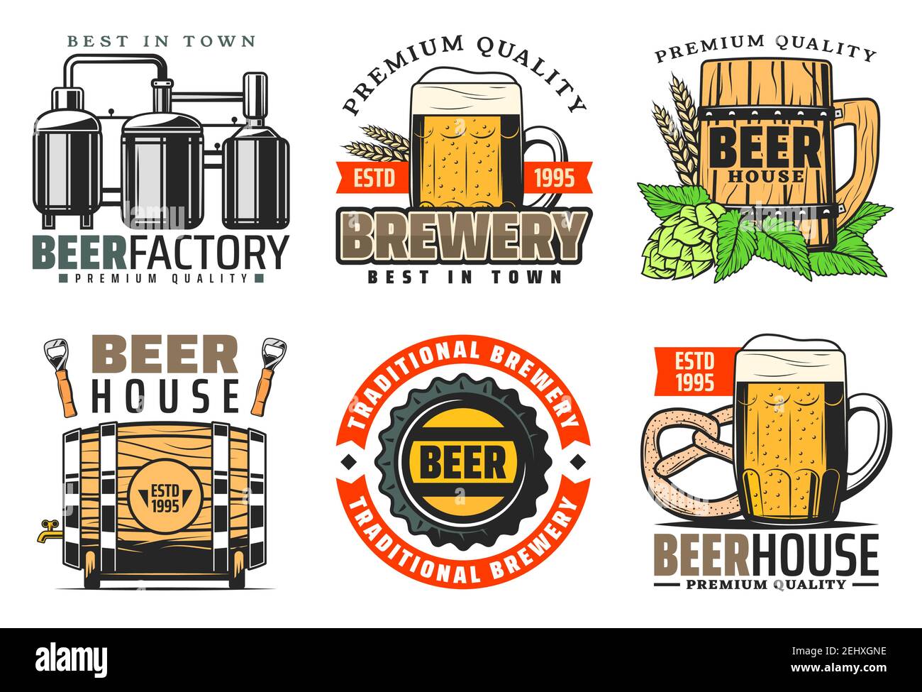 Hop leaf Stock Vector Images - Alamy