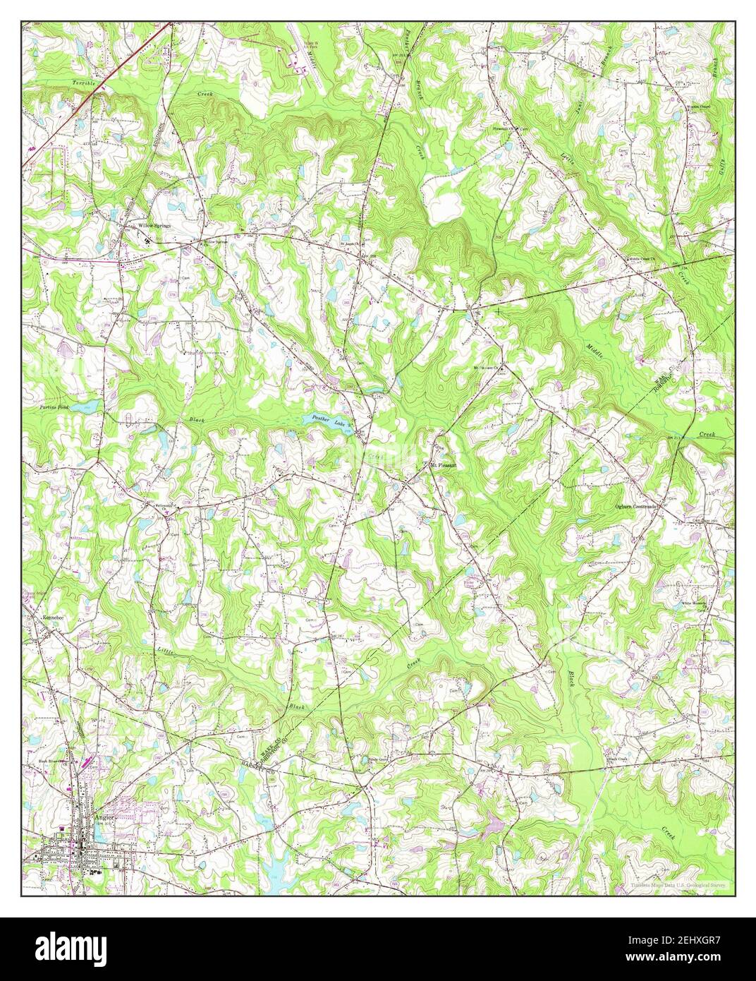 Angier, North Carolina, map 1964, 1:24000, United States of America by ...