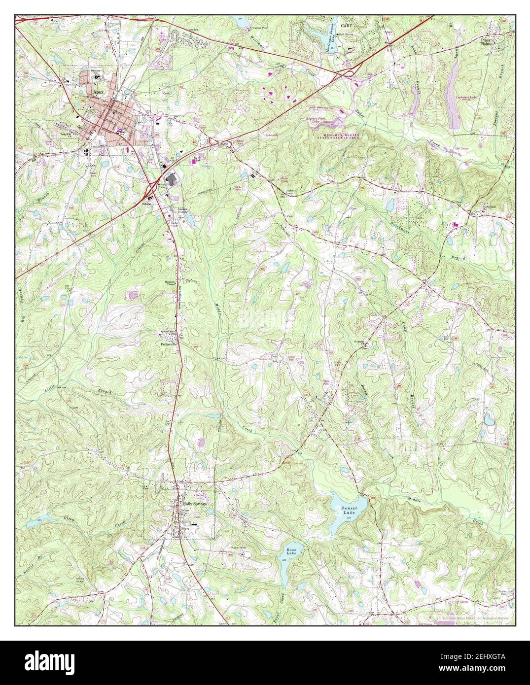 Apex North Carolina Map 1974 124000 United States Of America By Timeless Maps Data Us