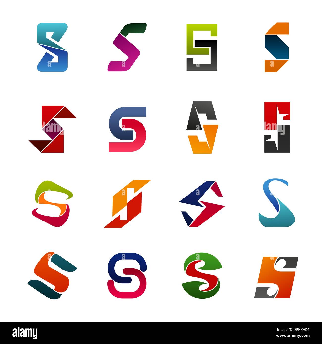 S letter icons template, business and organization identity. Vector ...