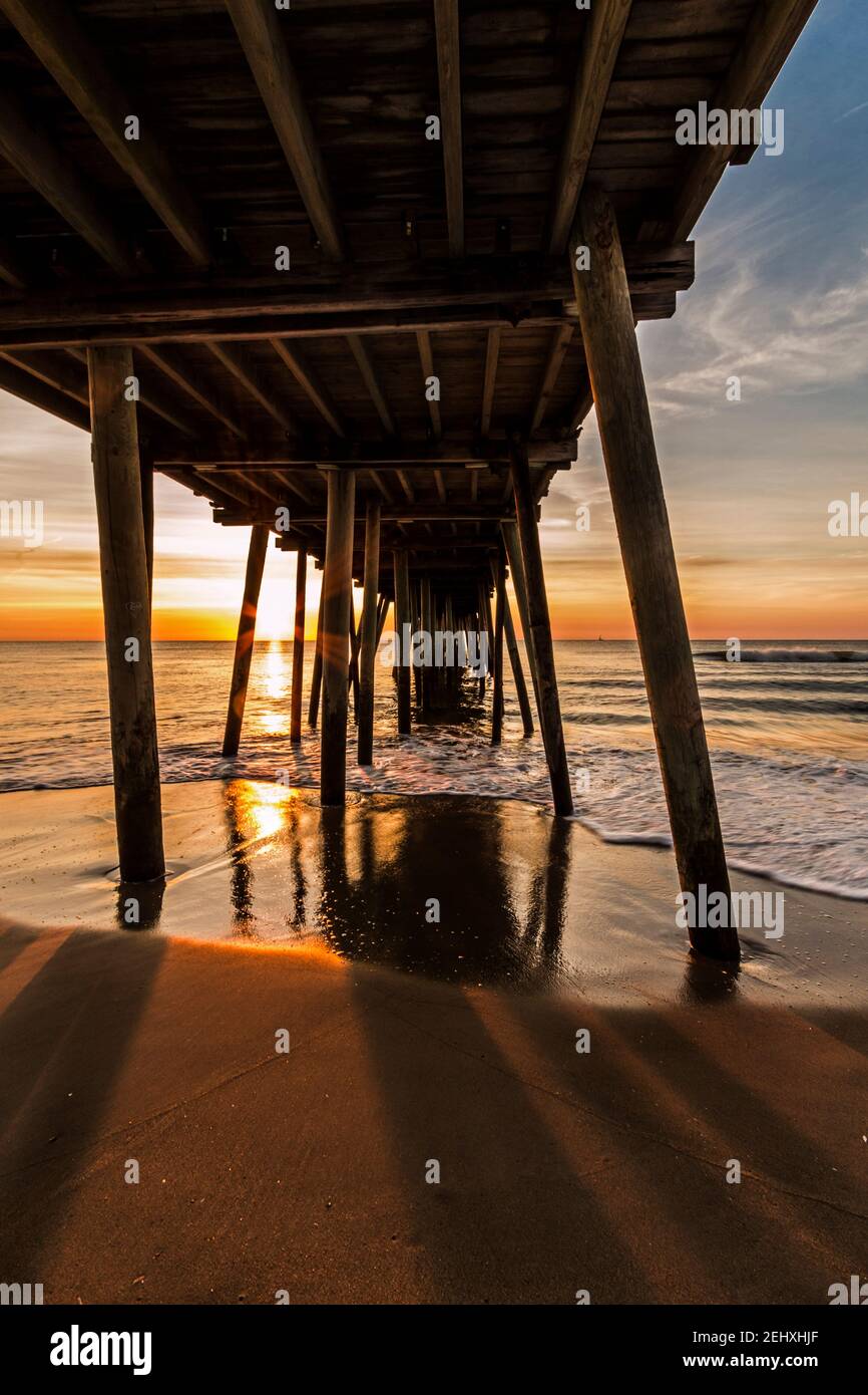 dramatic seascape image of Virginia Beach in summer Stock Photo - Alamy