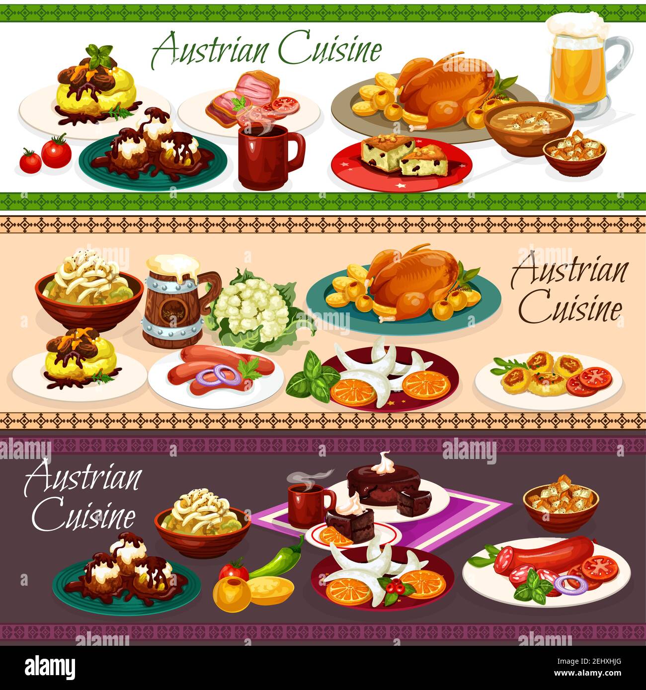 Austrian restaurant menu Stock Vector Images - Alamy