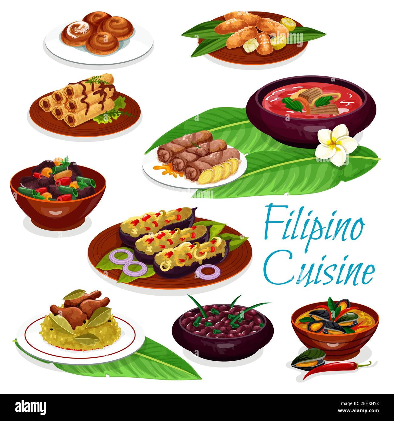 Filipino cuisine adobo Stock Vector Images - Alamy