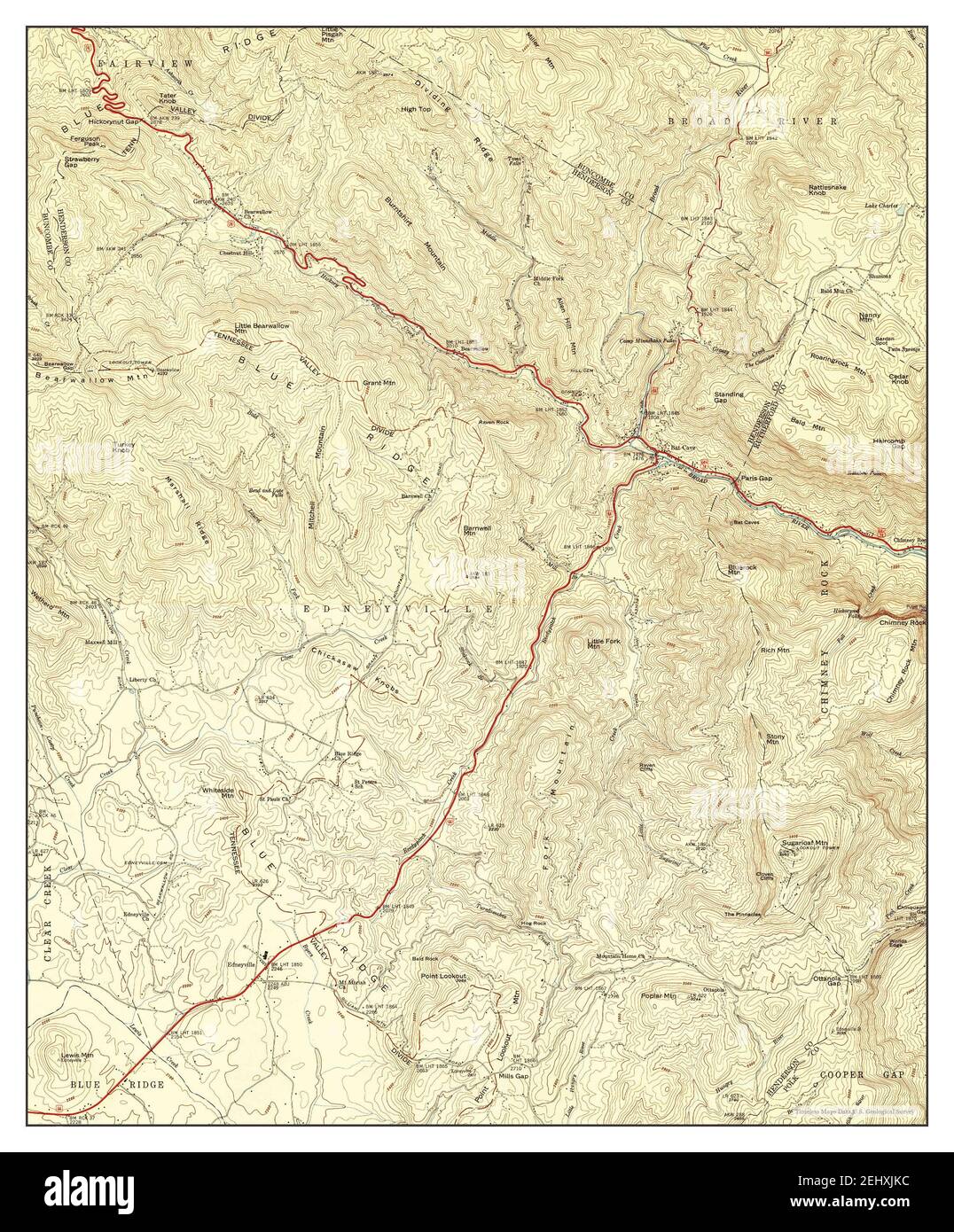 Bat Cave, North Carolina, map 1947, 1:24000, United States of America ...