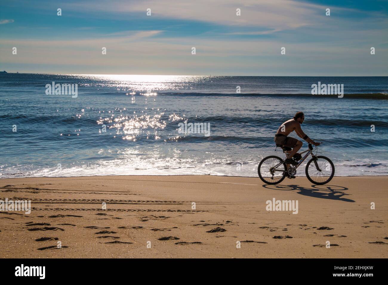 dramatic seascape image of Virginia Beach in summer Stock Photo - Alamy