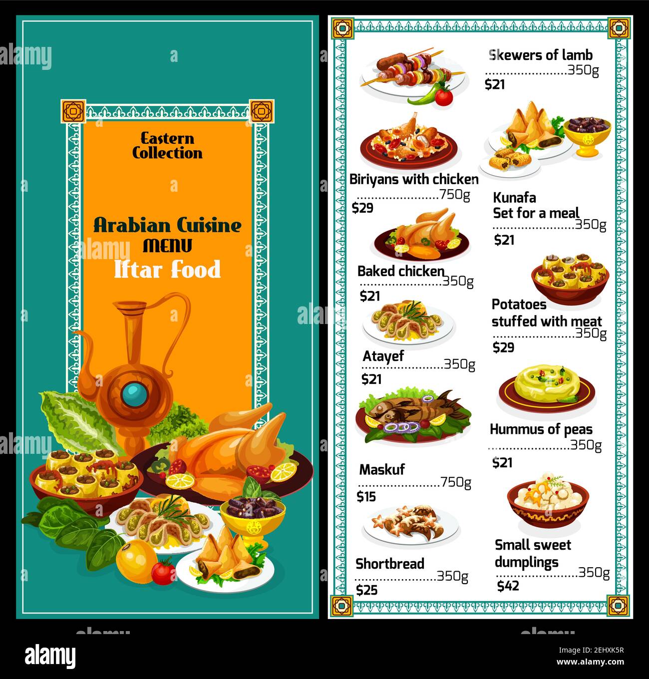 Evening menu Stock Vector Images - Alamy