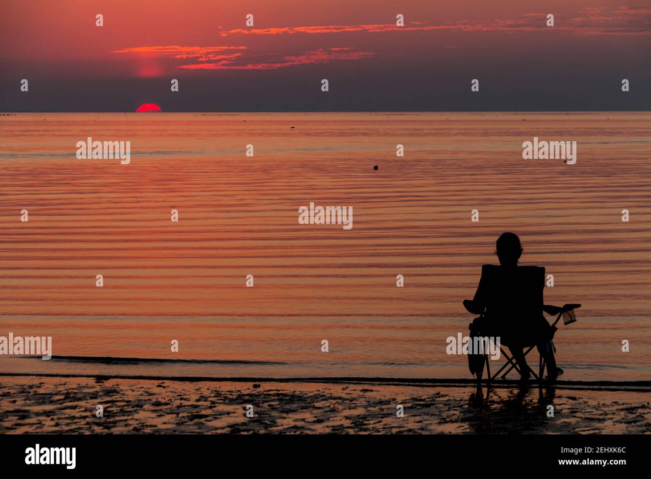 dramatic seascape image of Virginia Beach in summer Stock Photo - Alamy