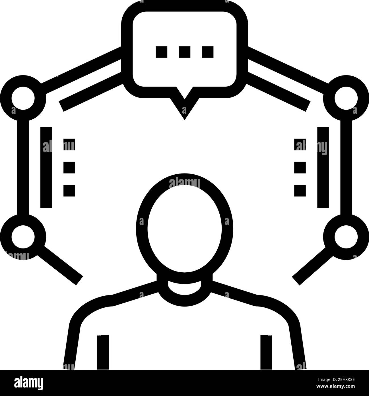 consulting expert line icon vector illustration Stock Vector Image ...