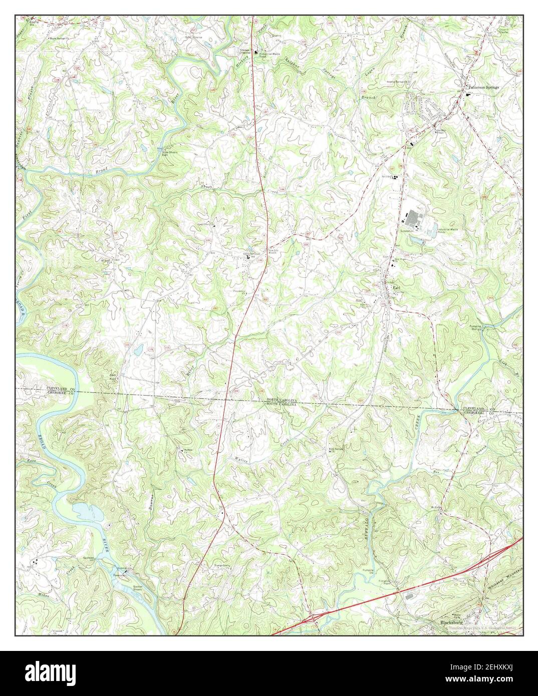Blacksburg North, North Carolina, map 1971, 1:24000, United States of ...