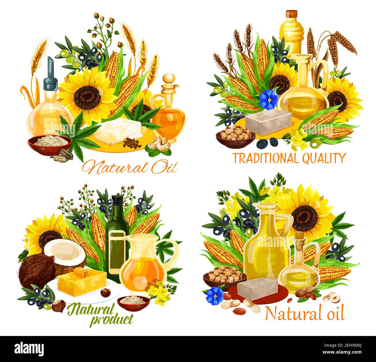 Soybean oil Stock Vector Images - Alamy