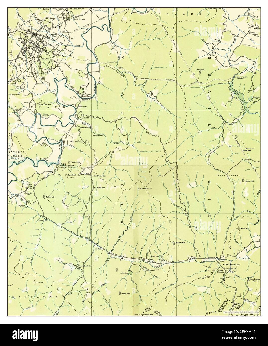 Map Of Brevard North Carolina High Resolution Stock Photography and ...
