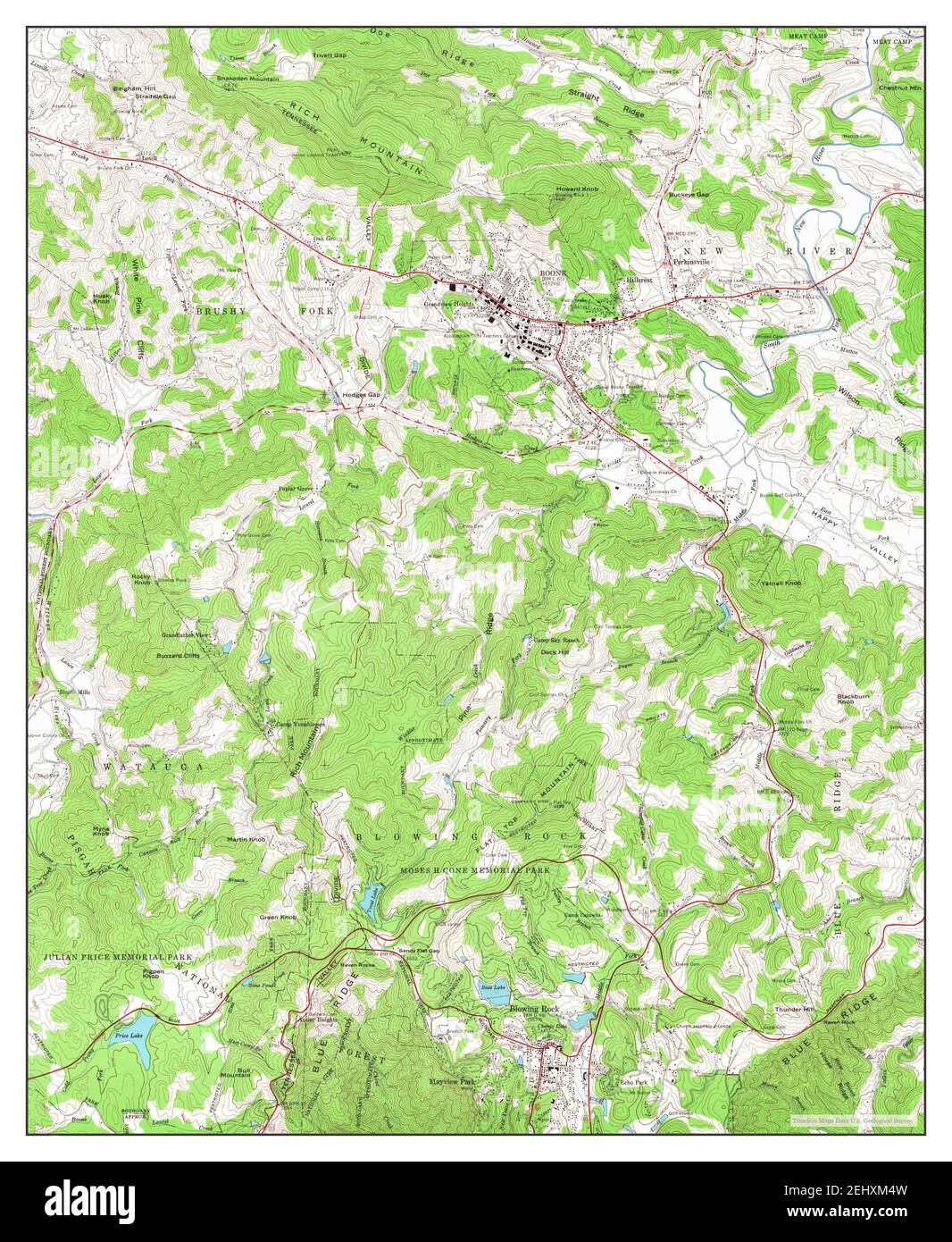 Boone north carolina map Cut Out Stock Images & Pictures - Alamy