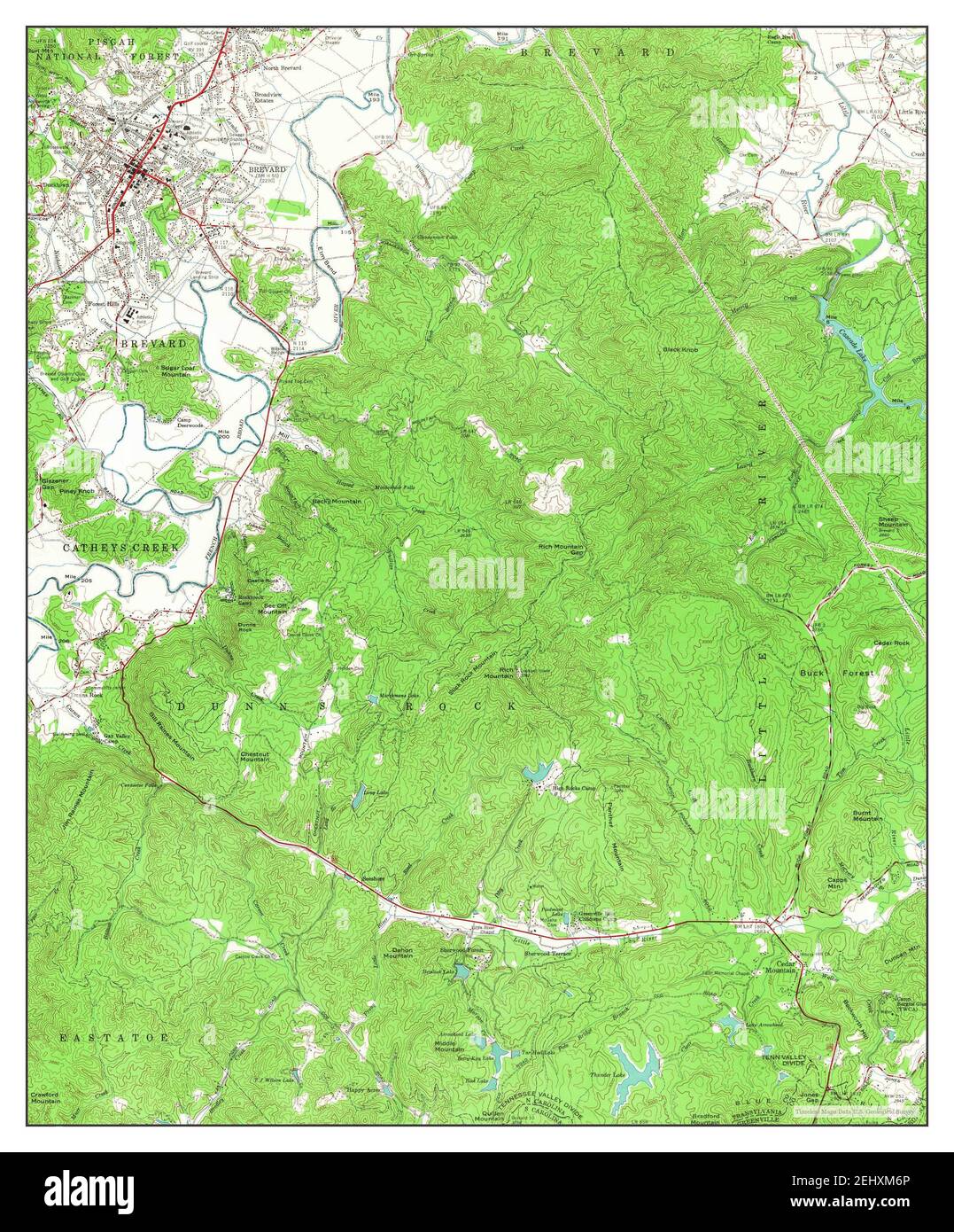 Brevard, North Carolina, map 1965, 1:24000, United States of America by ...