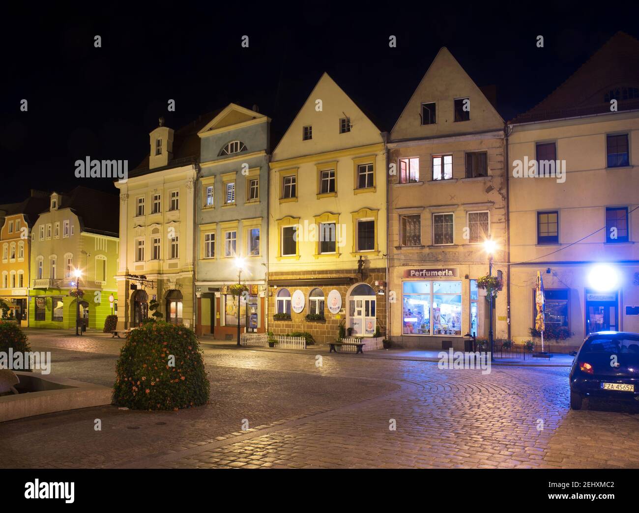 Market square in Zary. Poland Stock Photo - Alamy