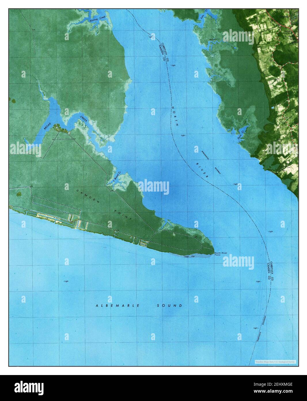 Camden Point, North Carolina, map 1982, 1:24000, United States of ...