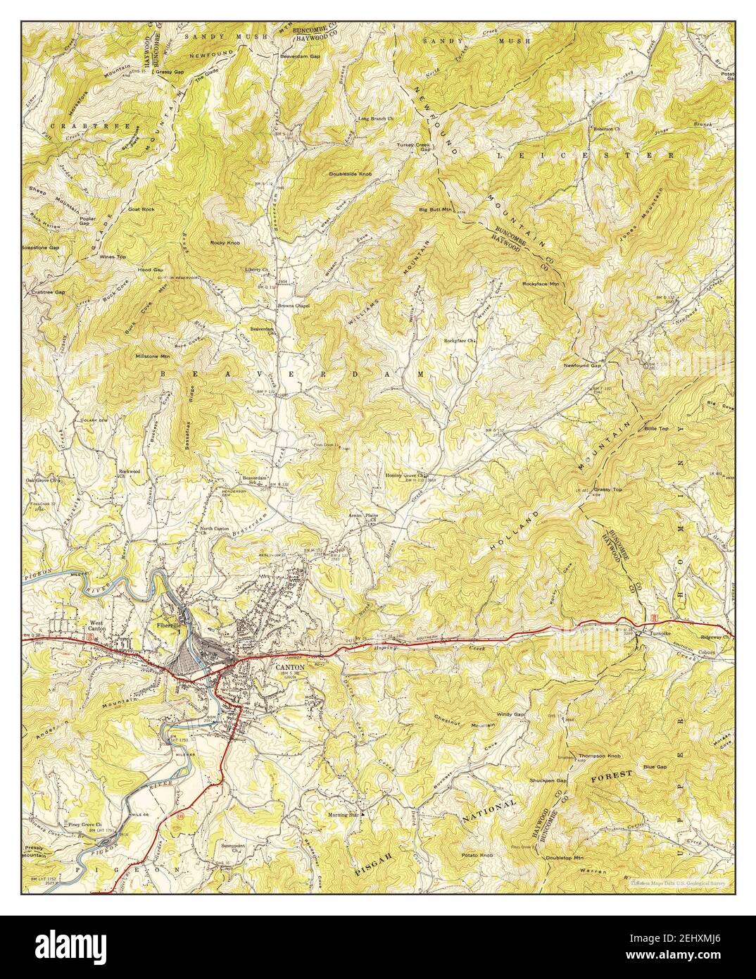 Canton north carolina map Cut Out Stock Images & Pictures - Alamy