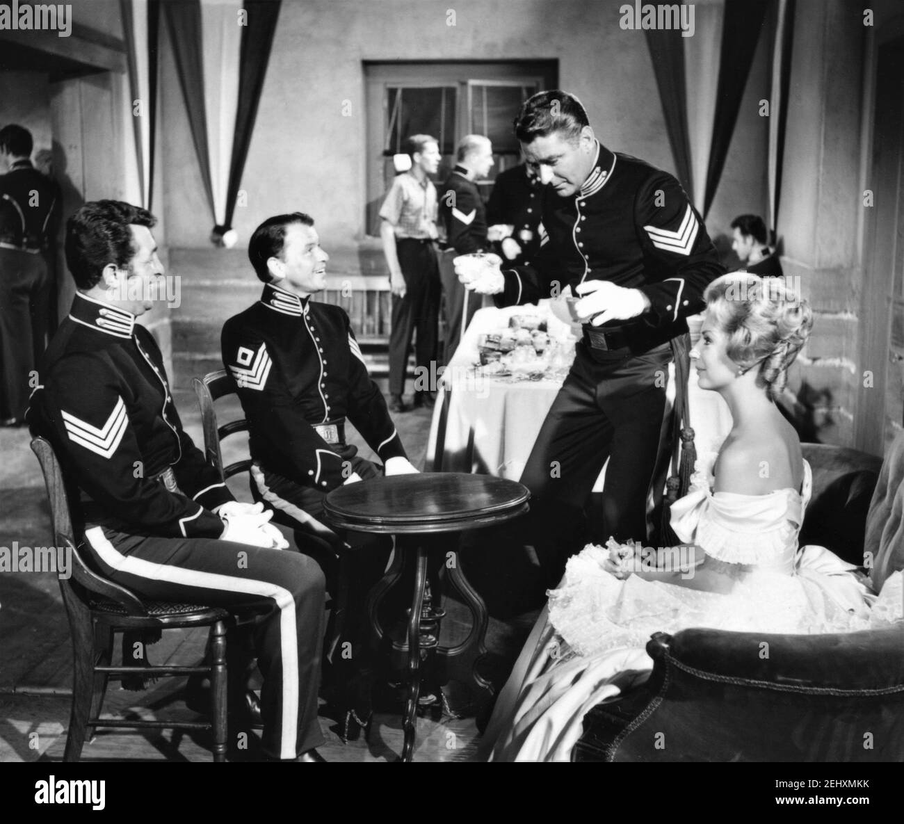 DEAN MARTIN FRANK SINATRA PETER LAWFORD and RUTA LEE on set rehearsal ...